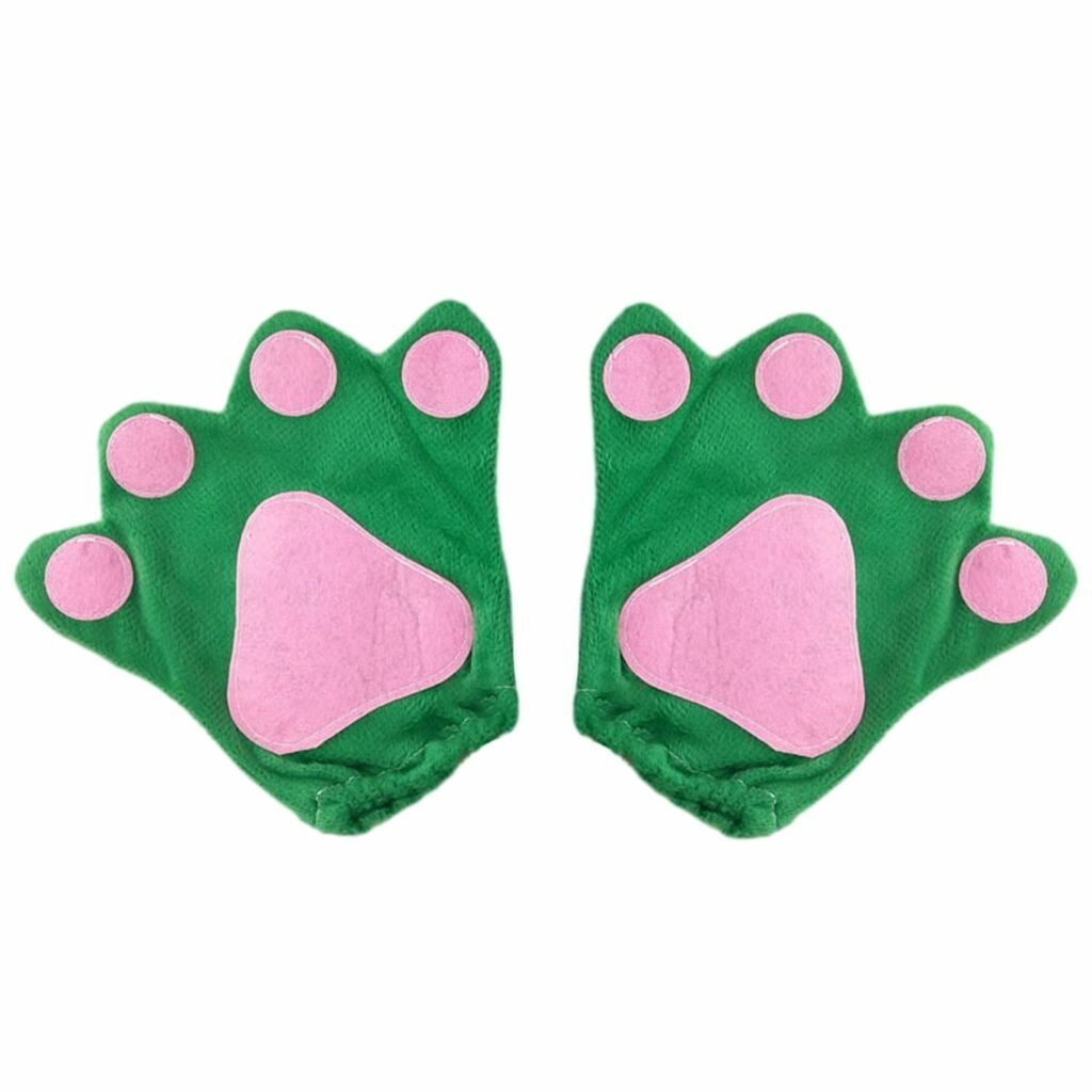 Костюм-двойка с галстуком-бабочкой "лягушонок" -травянисто-зеленые перчатки