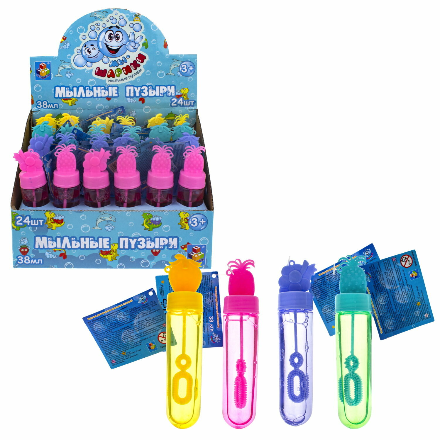 Мыльные пузыри 1 шт 1TOY Мы-шарики! детские маленькие, для малышей, для девочек и мальчиков