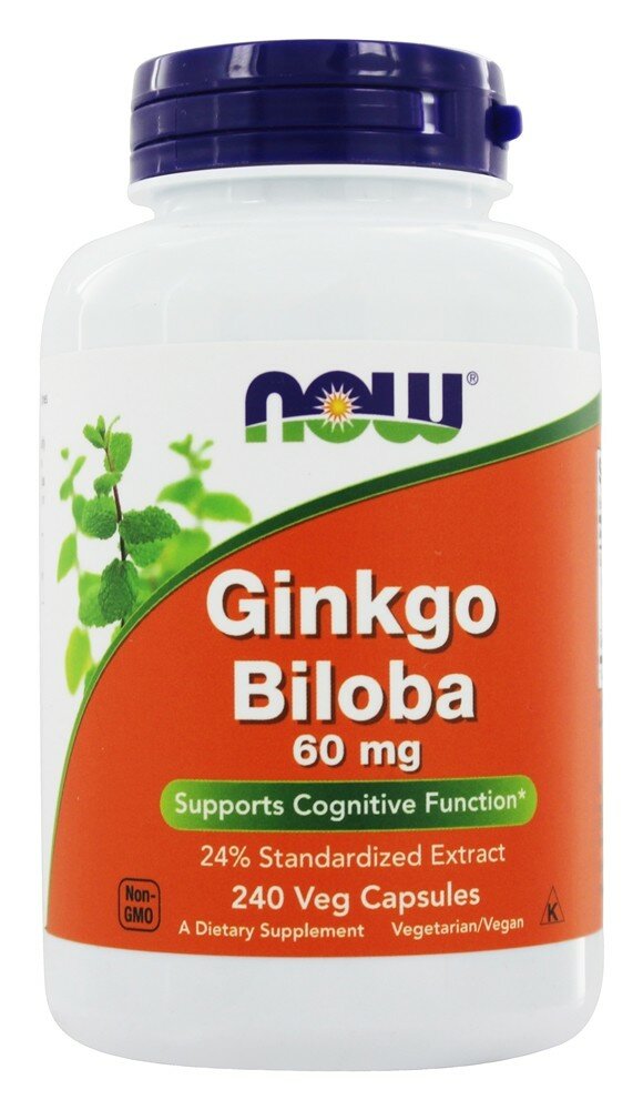 Ginkgo Biloba 60 mg NOW (240 вег кап)