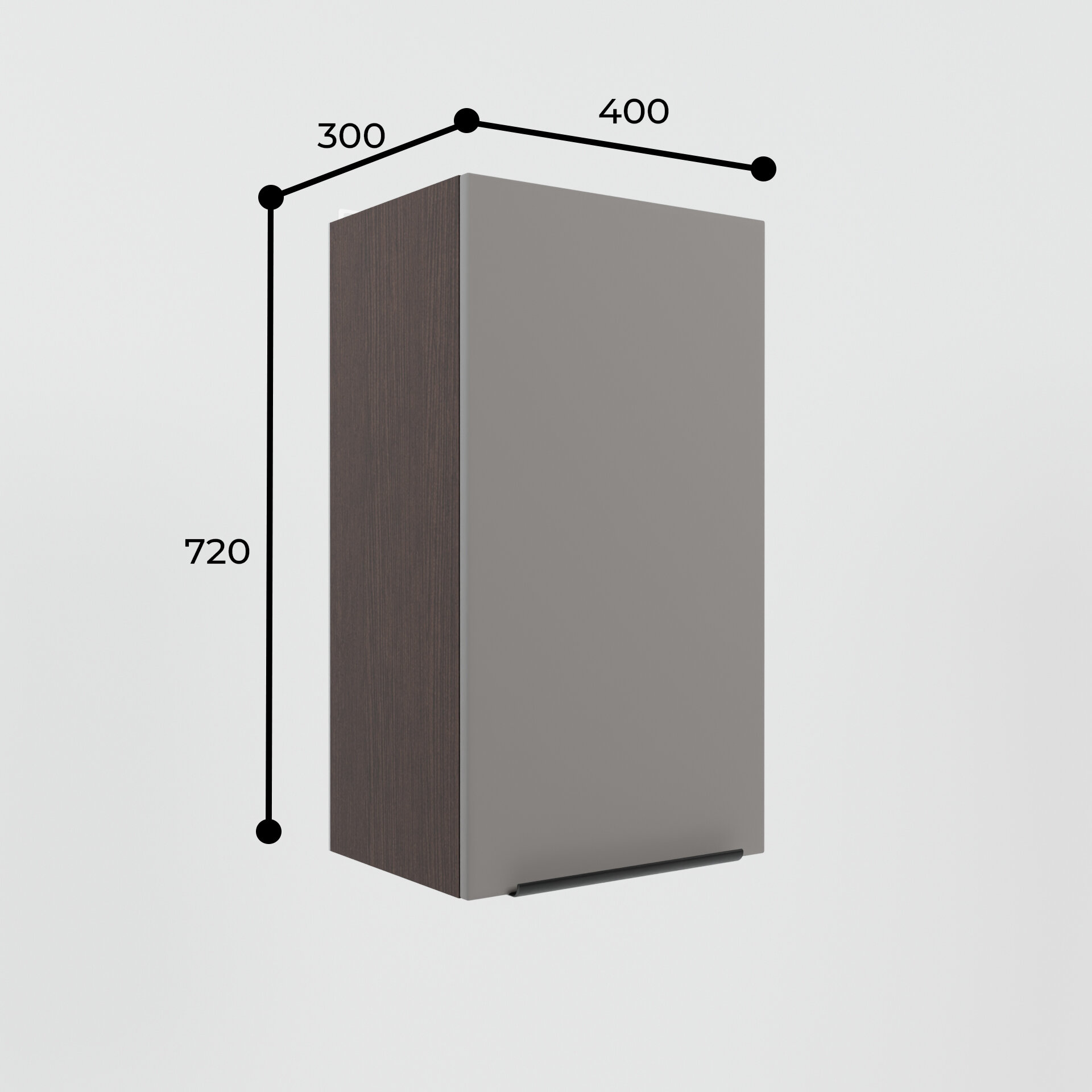 Кухонный модуль шкаф МДФ 400*720*300