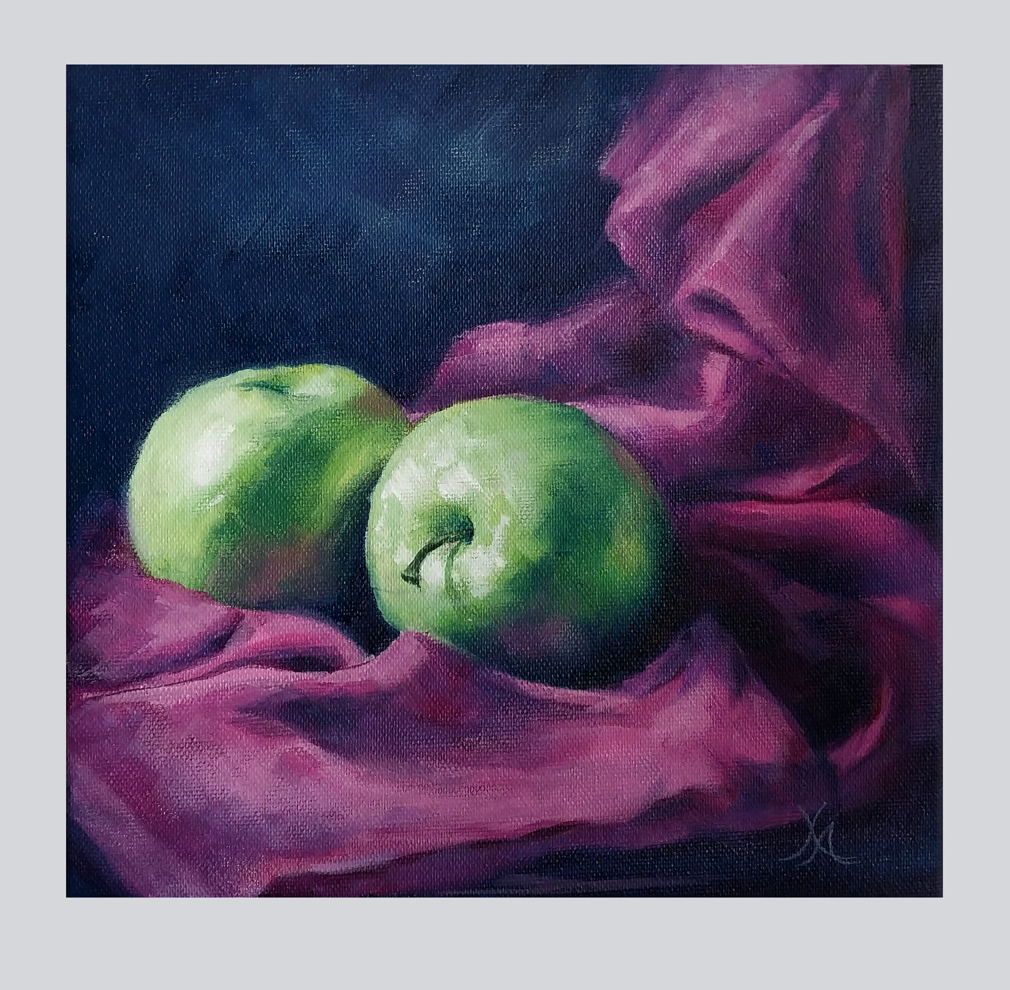 "Яблоки" классическая живопись, холст, масло, натюрморт, яблоки, фрукты, картина маслом.