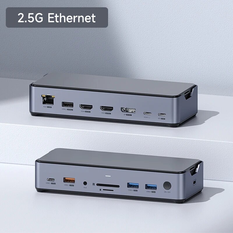 Hagibis USB C док-станция 15 в 1 2.5G Ethernet Port