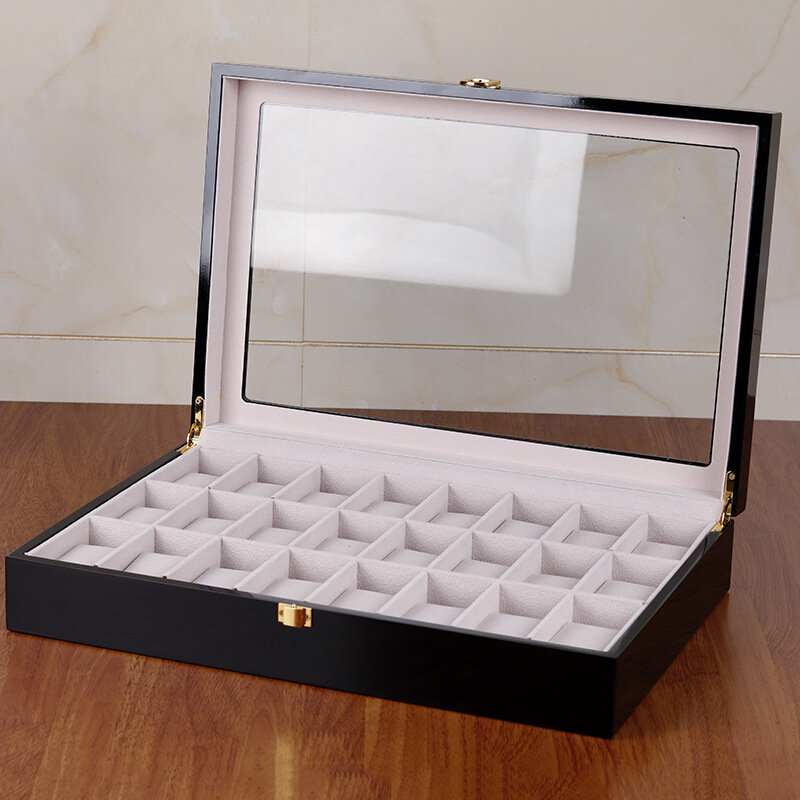 Коробка для часов Tan Yunzhiyuan 35610120, композитный материал, 24 цифры, черная