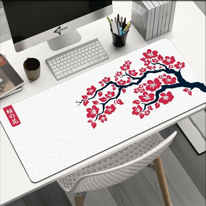 Высококачественный печатный коврик для мыши Sakura design подходит для компьютерной клавиатуры и мыши XXXL 1200x600x3mm！
