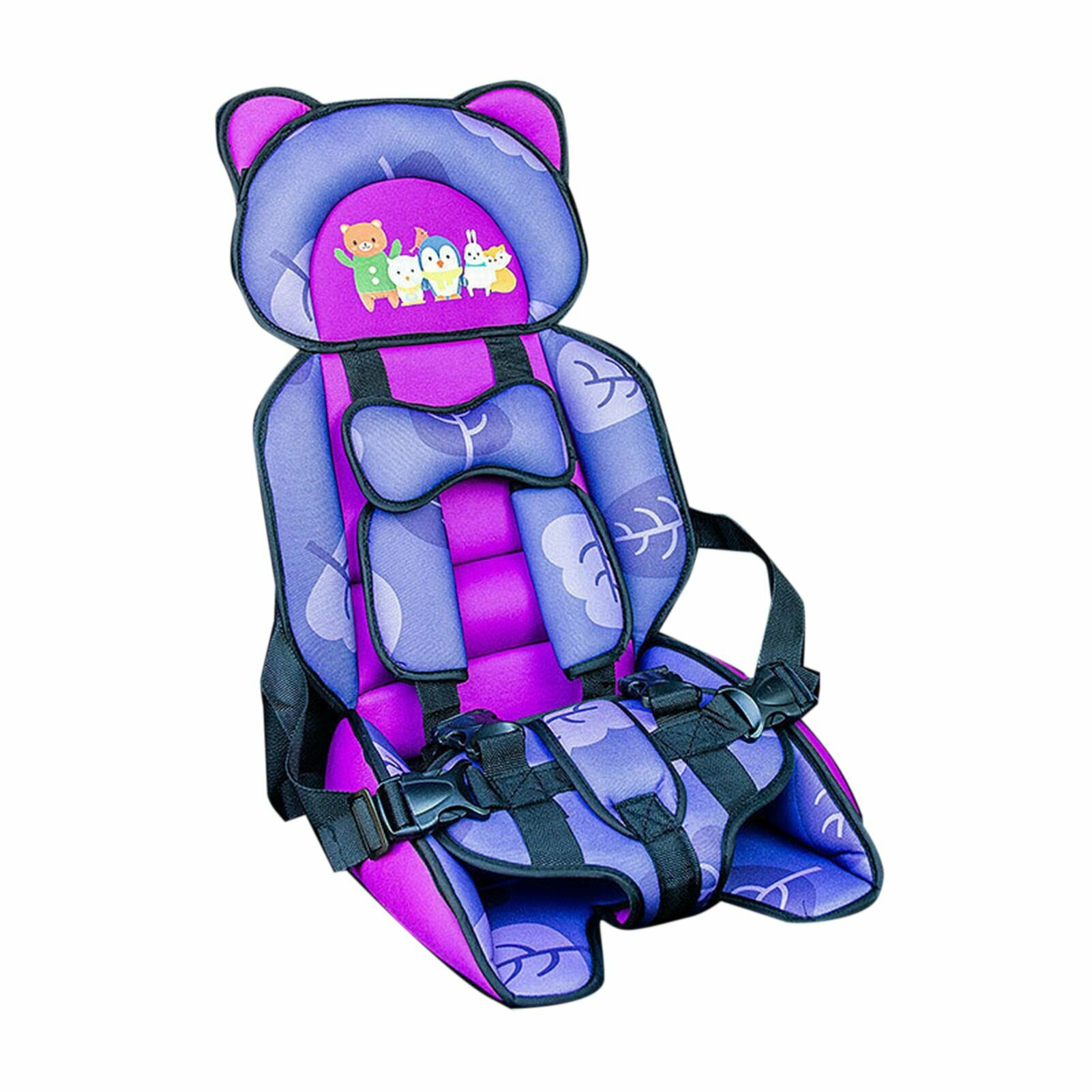 Детская автомобильная подушка безопасности дышащая с рисунком листьев медведя для детей до 12 лет