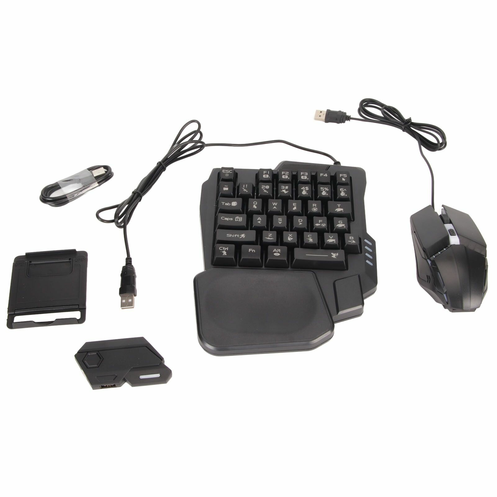 Комбинированная игровая клавиатура и мышь Half Hand, конвертер проводной игровой мыши для Android for Harmony для IOS 10.0 13.3