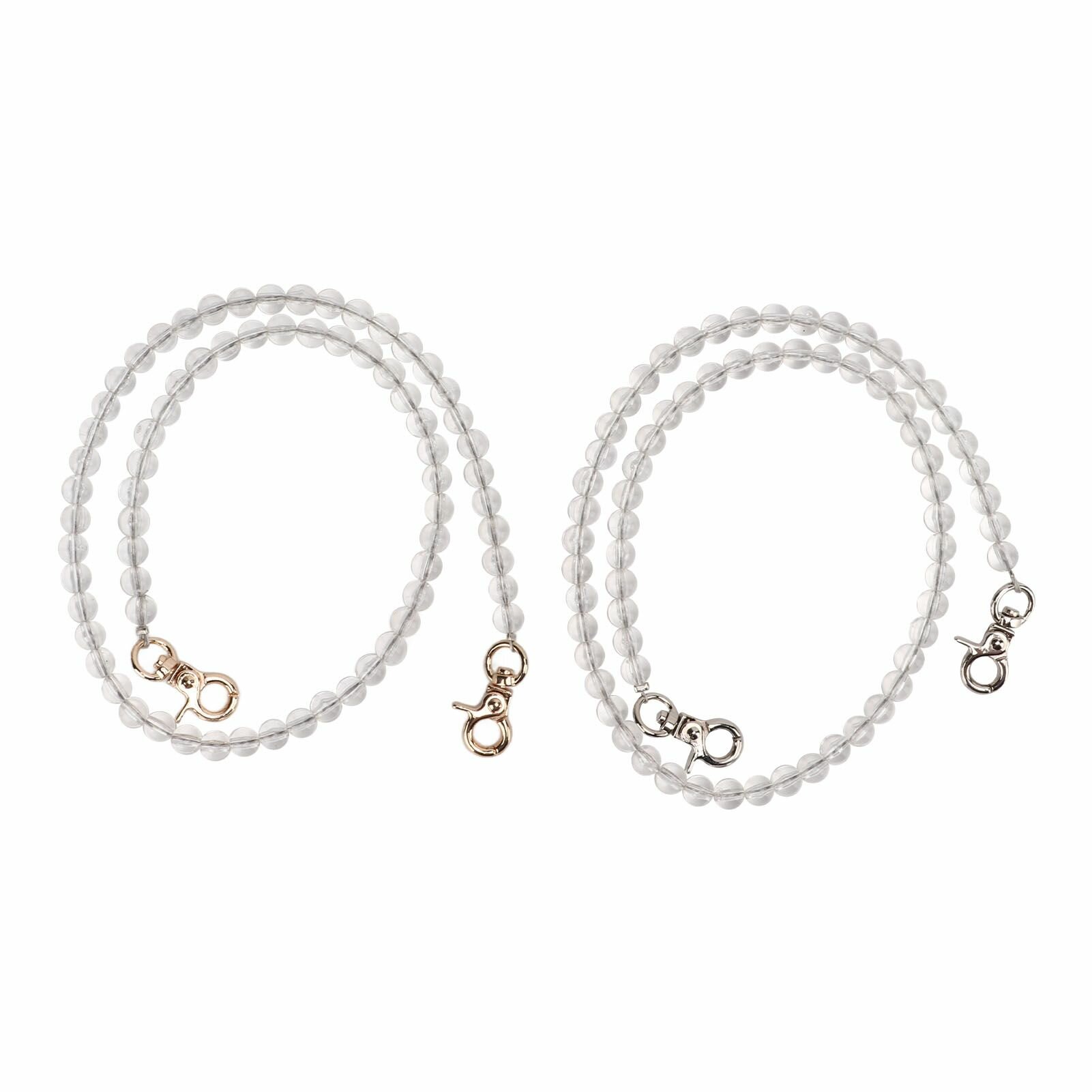 2 шт. ремешок для сумки 60 см 24 дюйма сменная цепочка из акриловых прозрачных бусин сделай сам для сумки 8 мм