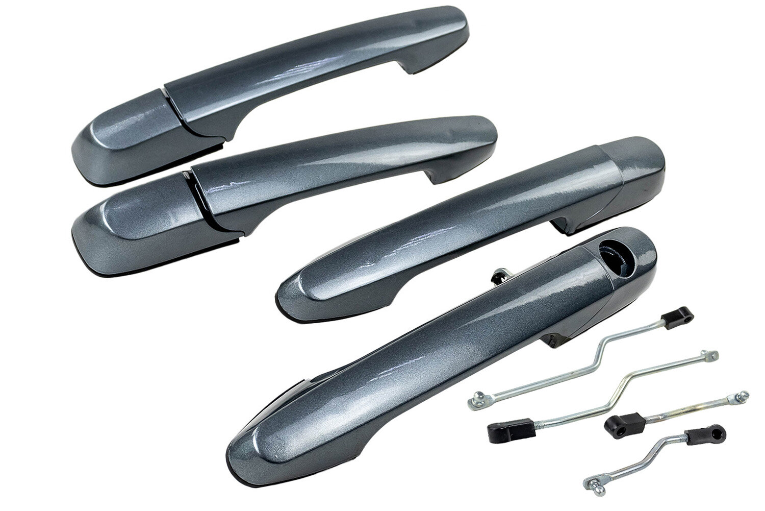 Наружные евроручки дверей окрашенные в цвет Кварц (630) Тюн-Авто на ВАЗ 2109, 21099, 2114, 2115