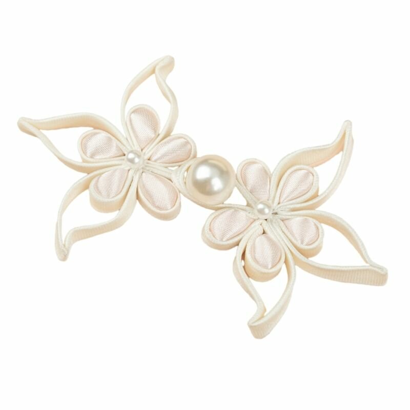 Пуговицы-бабочки ручной работы-бежевый-пудра из креветок