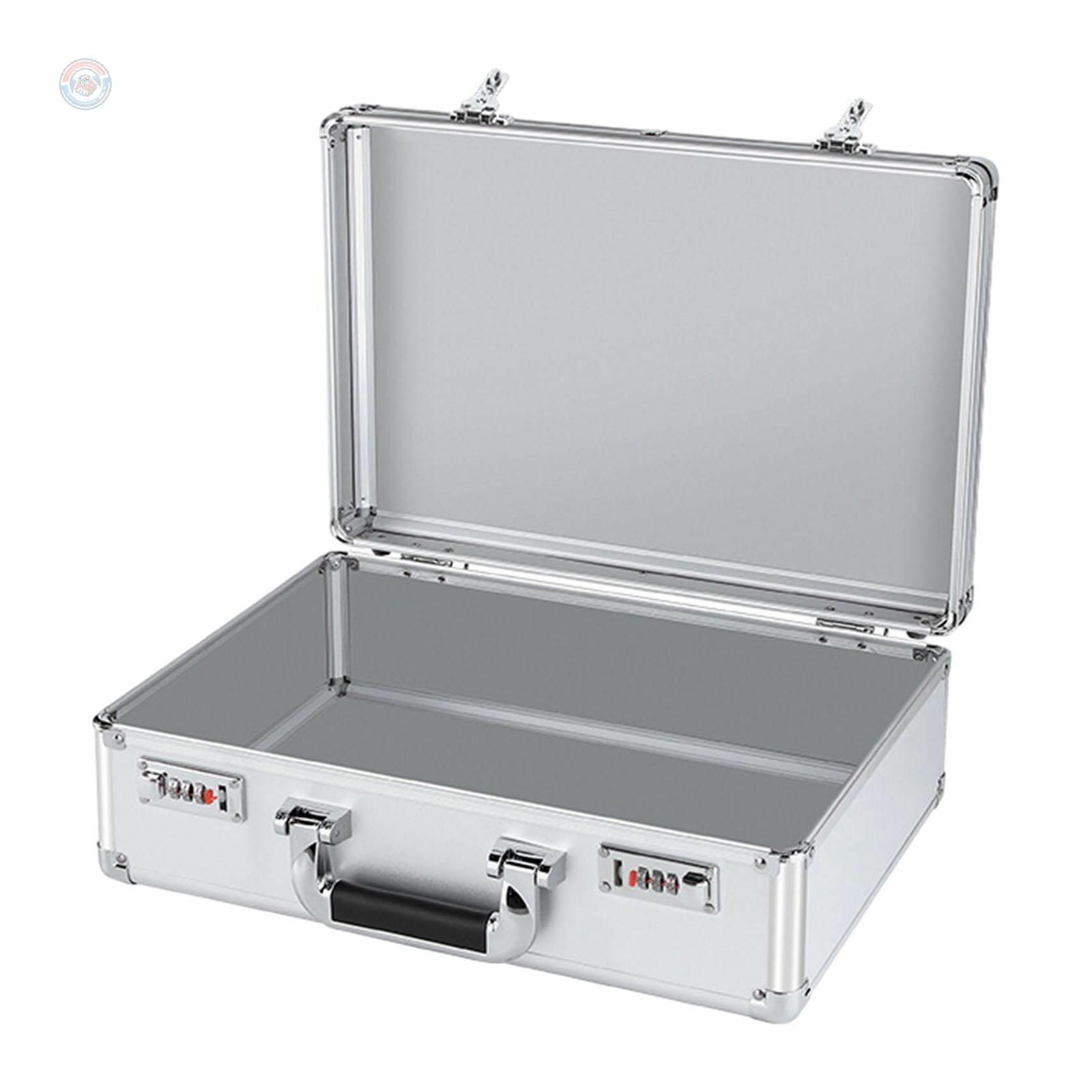 Алюминиевый кейс для инструментов 40 см, прочный ящик для хранения оборудования, портативный чемодан с замком для мастера, слесаря, электрика
