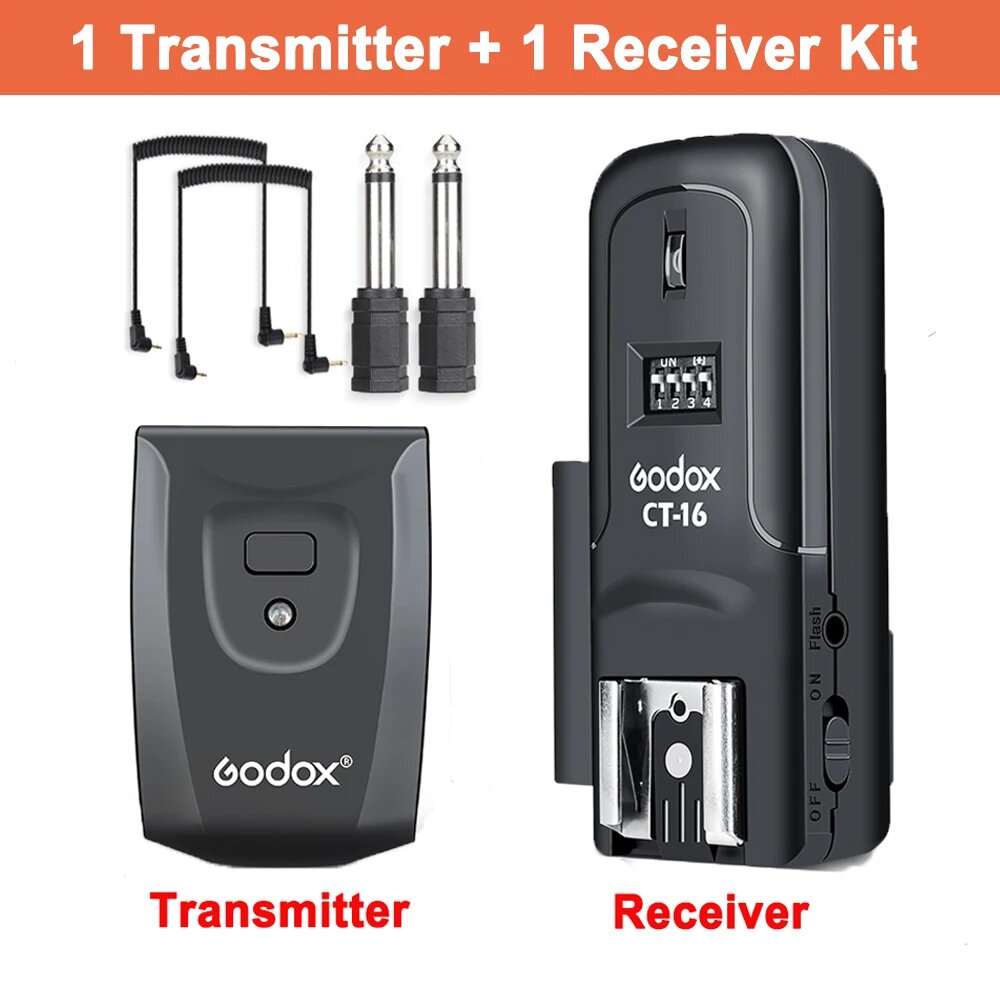 Godox CT 16 CT-16 Триггер 16-канальный беспроводной радиопередатчик вспышки + набор приемников для Canon Nikon Pentax Olympus Speedlite