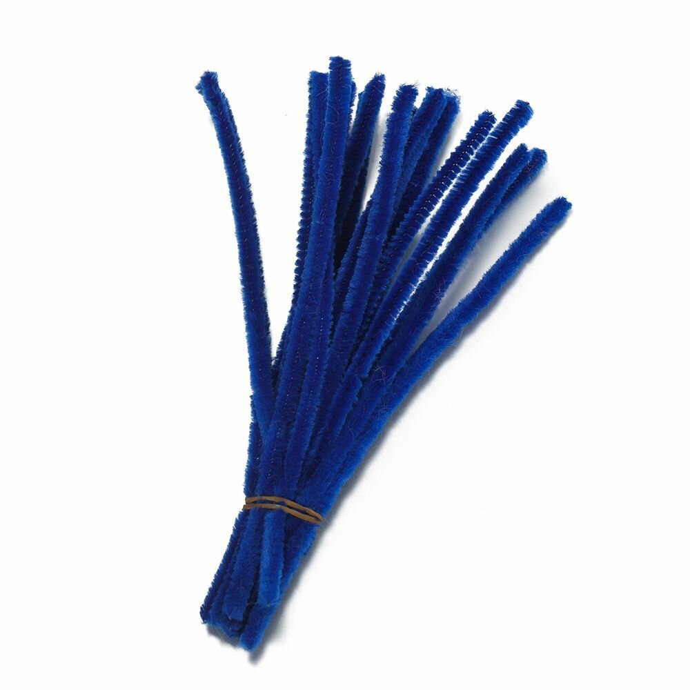 Синельная проволока бархатная 30 см, 50 штук пушистые палочки для рукоделия и детских поделок, гибкие и легко гнущиеся для изготовления елочных игрушек, украшений и творческих проектов