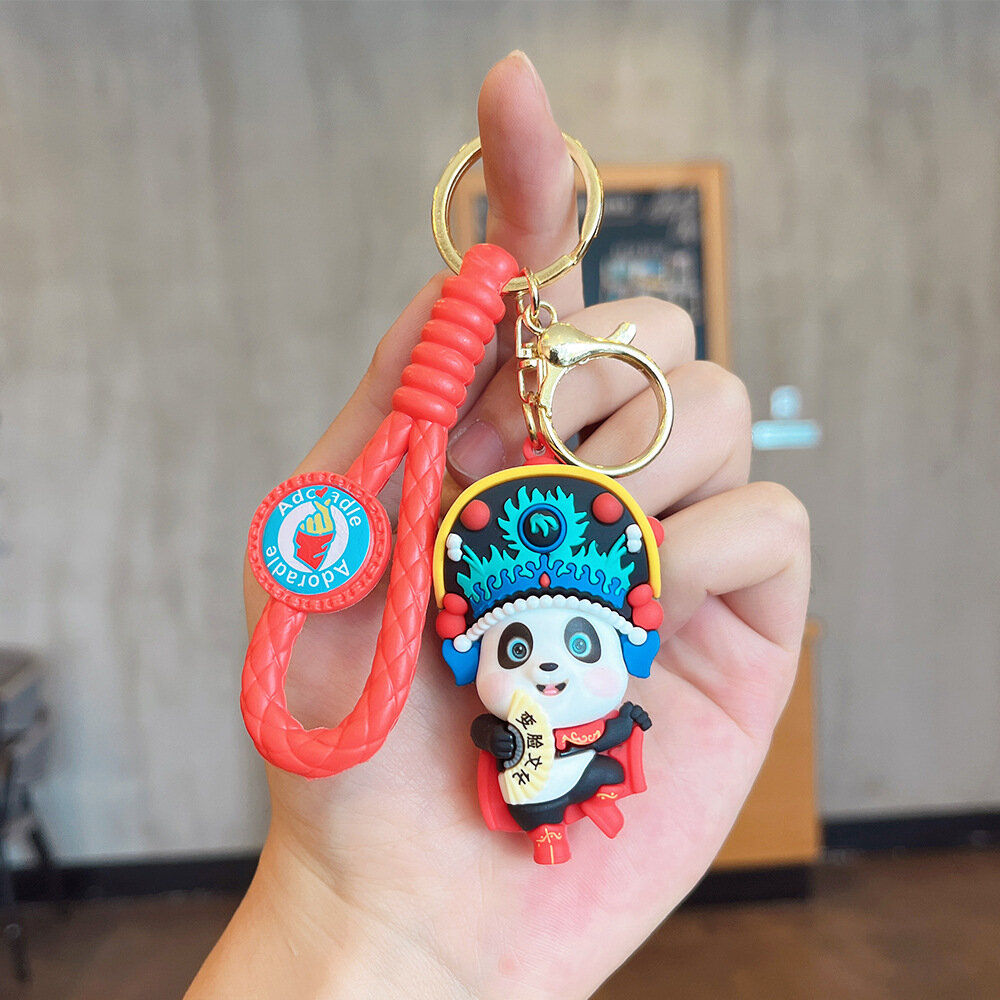 Брелок-панда в китайском стиле для оперы, меняющая лицо, креативный кулон для рюкзака в мультяшном стиле, панда в китайском стиле, меняющая лицо