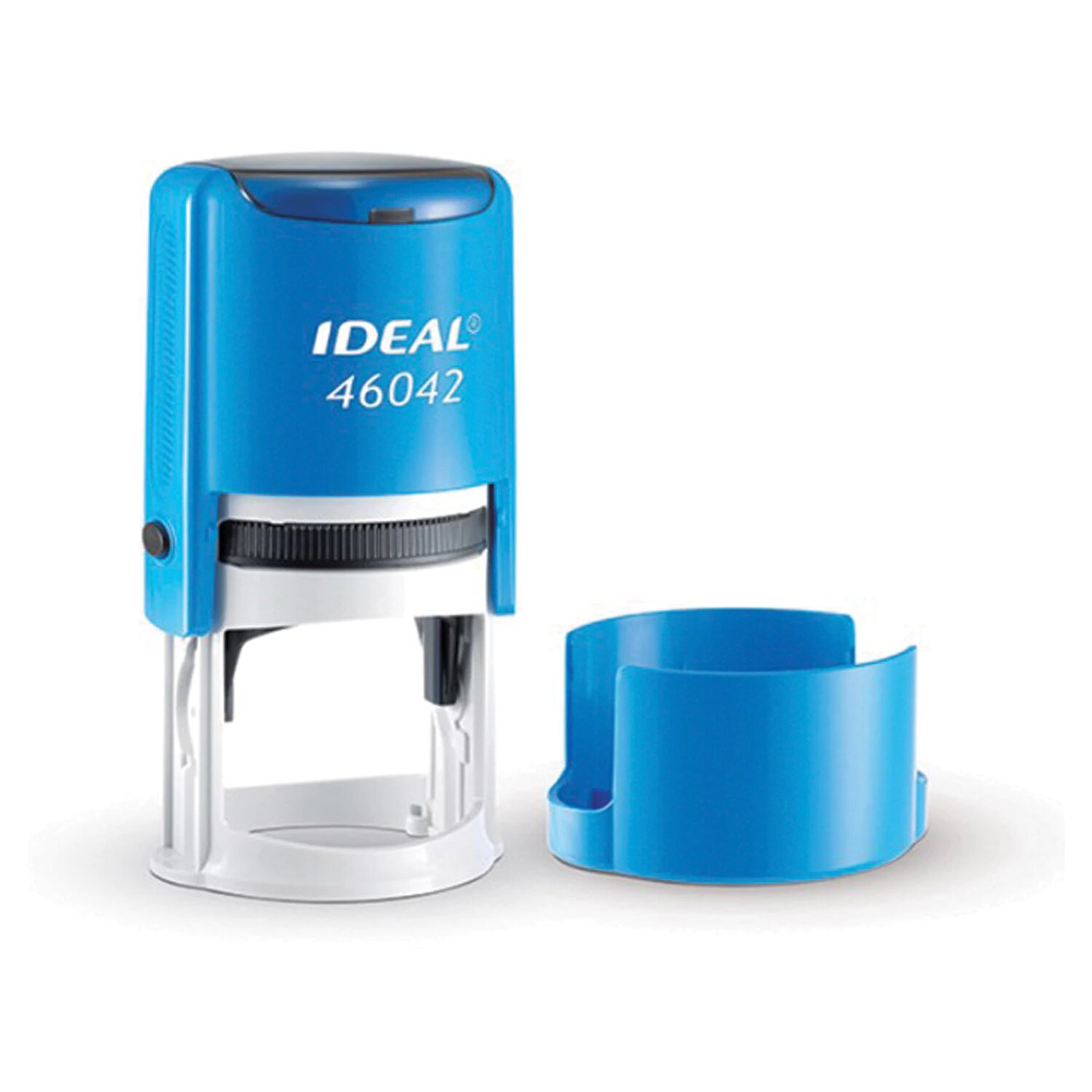 Оснастка для печатей, оттиск D=42 мм, синий, TRODAT IDEAL 46042, корпус синий, крышка, подушка
