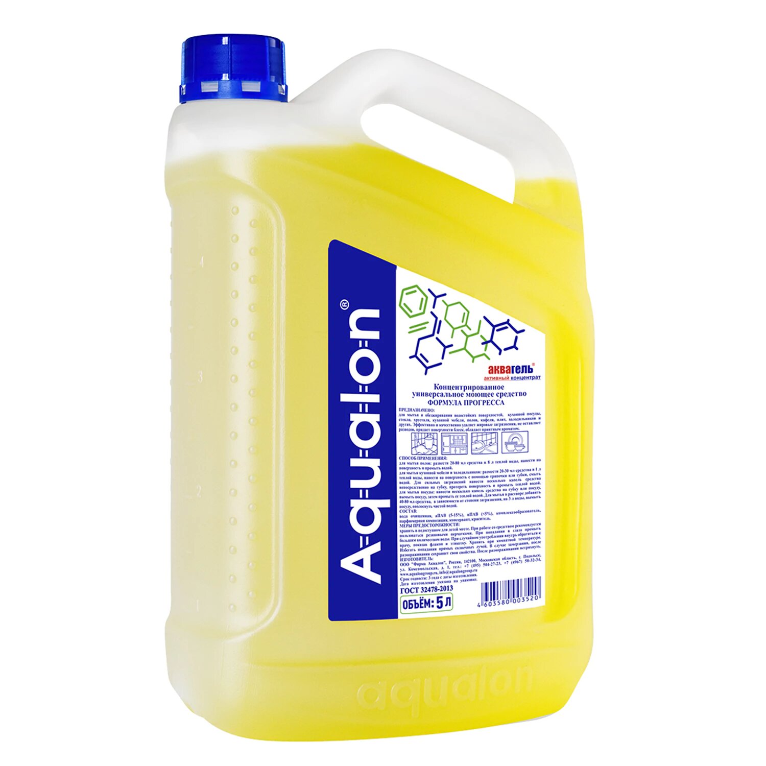 Средство моющее универсальное 5 л, "формула прогресса" аквагель, концентрат, канистра