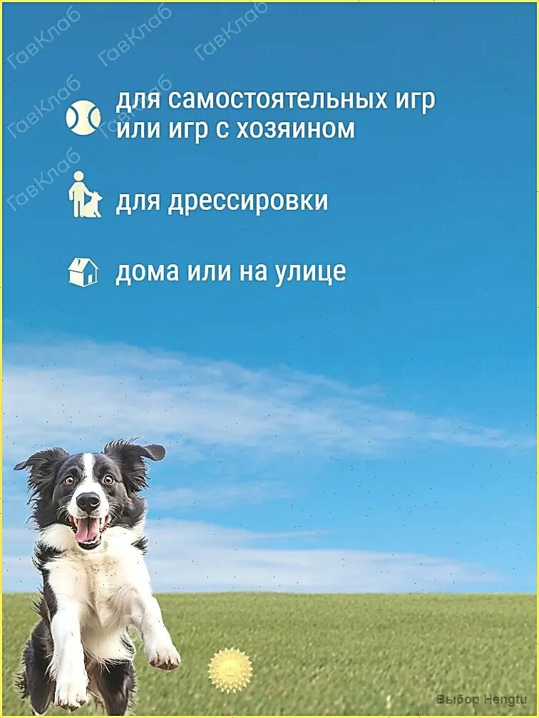 Мяч "Magical Pets", для собак, с пищалкой, термопластичная резина, желтый — фото 1