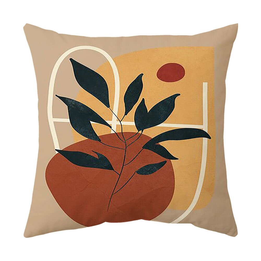 Чехол для подушки из мягкой фланели в стиле моранди для элегантного домашнего уюта, закат