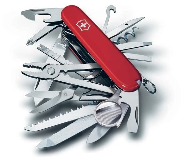 Нож перочинный VICTORINOX Swiss Champ, 91 мм, 33 функции, красный