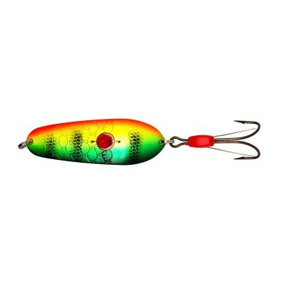 Блесна колеблющаяся Kuusamo Rasanen 70/20 незацепляйка с камнем BL/GR/FYe/FR-S UV