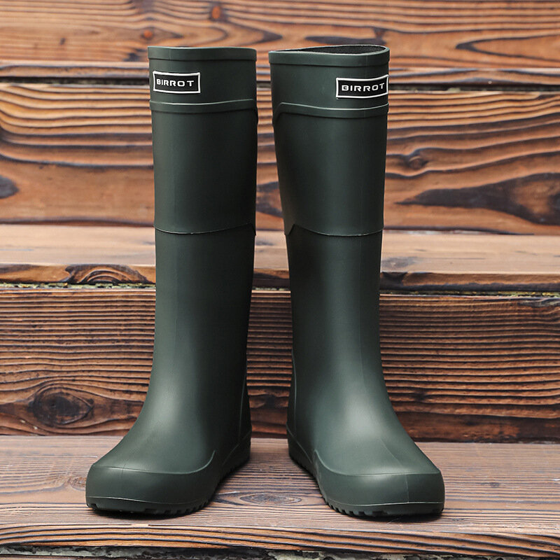 Полусапожки резиновые сапоги мужские новые весенне-летние водонепроницаемые, нескользящие, износостойкие водонепроницаемые туфли плюс бархат для работы, рыбалки, автомойки, кухни, резиновые туфли
