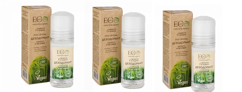 Дезодорант для тела EO Laboratorie Бамбук и Ветивер серия Deo crystal, 50 мл, 3 уп