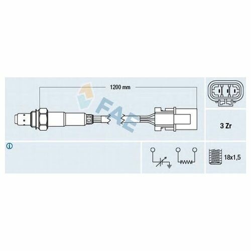 Лямбда-зонд Fae 77231 для Ford Maverick; Nissan Terrano II