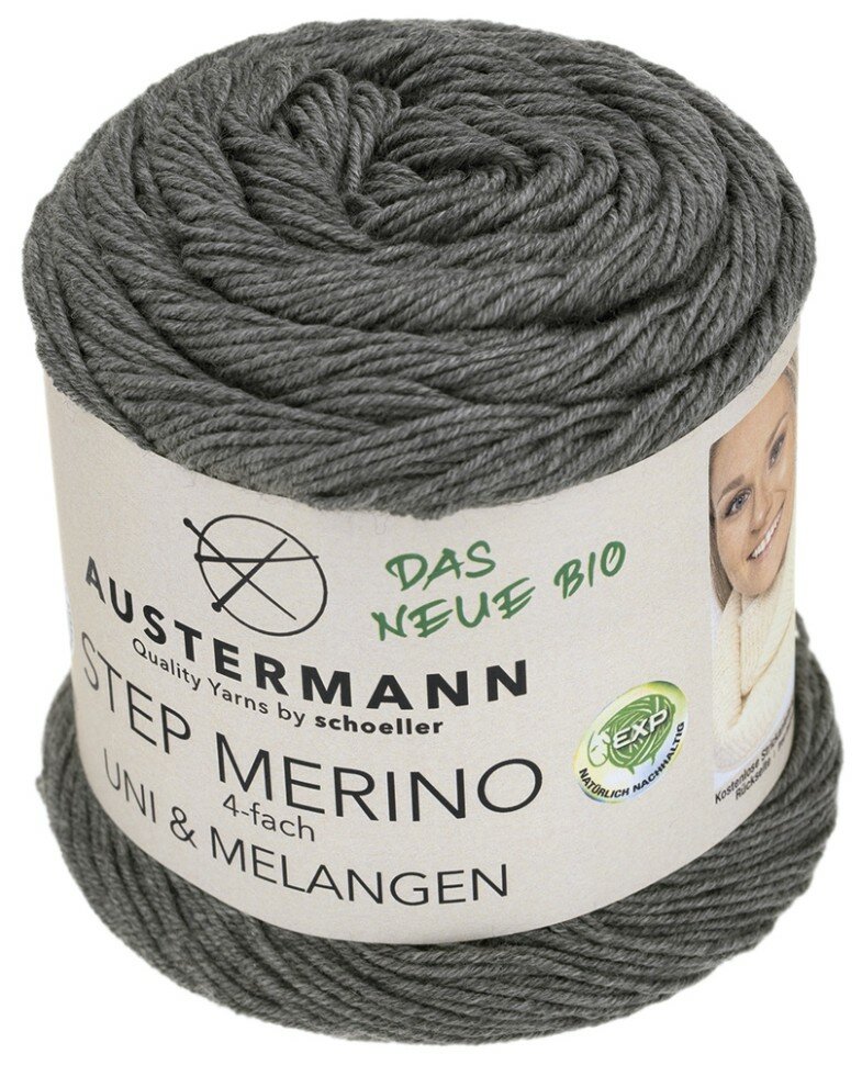 Пряжа Austermann 90317 Step Merino 4-fath Uni&Melangen Gots 100 г 400 м #1002
