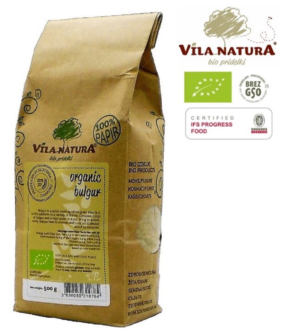Крупа булгур пшеничный цельнозерновой био Vila Natura Словения 500г