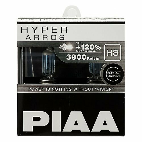 Лампы галогенные PIAA HYPER ARROS (TYPE H8) (3900K) 35W. 2 шт. Piaa HE904H8