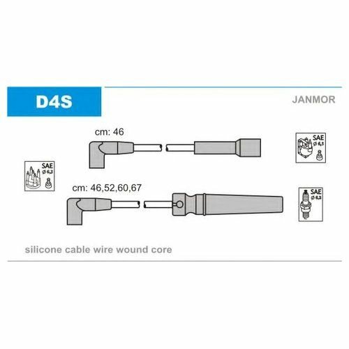 Комплект проводов зажигания Janmor D4S для Daewoo Espero, Nexia