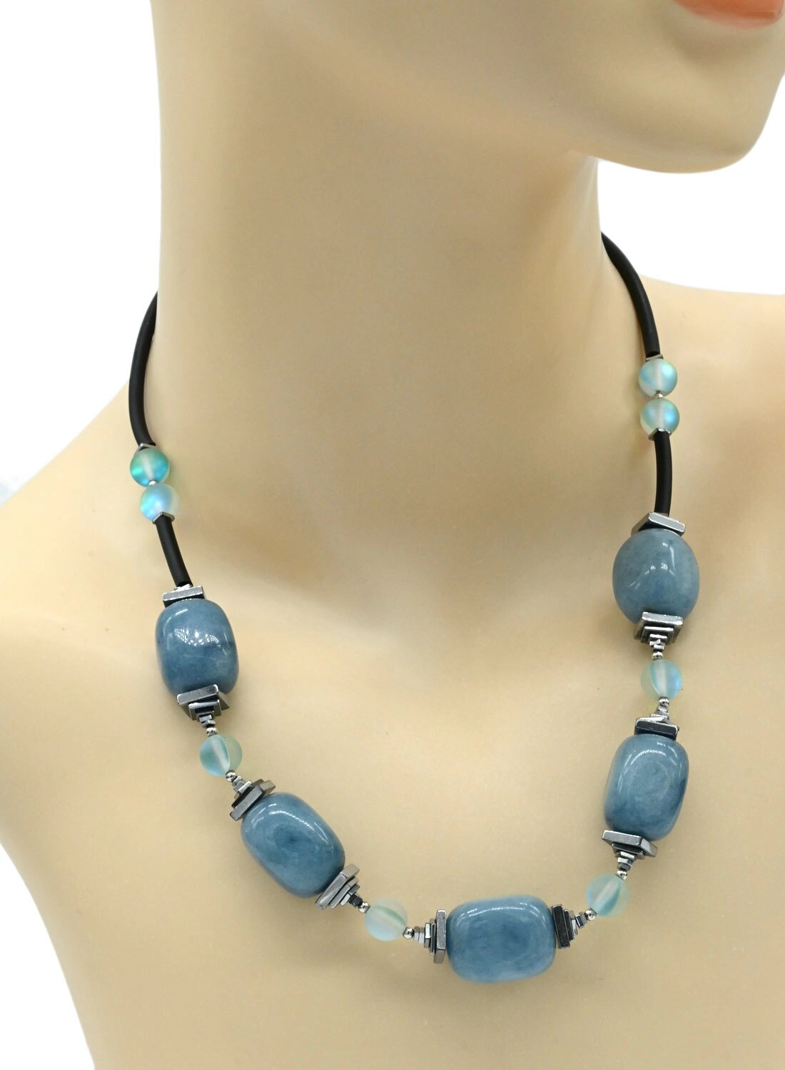 Колье, аквамарин