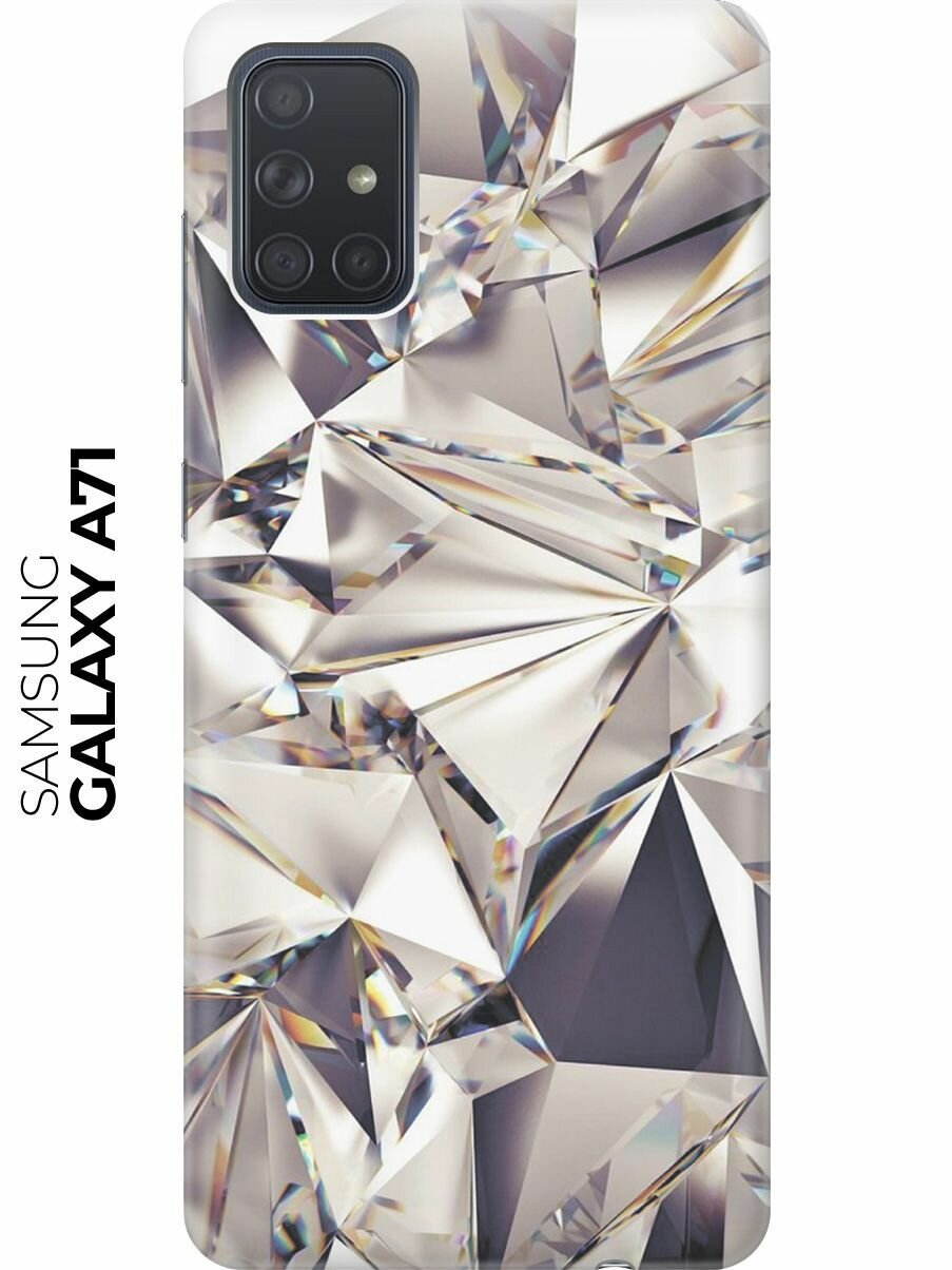 Силиконовый чехол Алмазные грани на Samsung Galaxy A71 / Самсунг А71 с эффектом блика