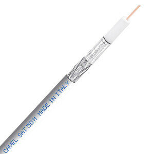 Кабель коаксиальный телевизионный SAT 50M 1x1 мм экранированный Cavel (20 м)