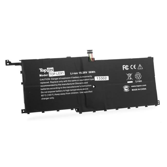 TopON TOP-LEX1 Аккумулятор для ноутбука Lenovo ThinkPad X1 Carbon 2016. 15.2V 3400mAh. PN: 00HW028