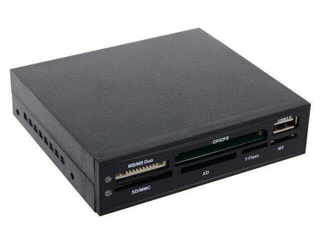 Картридер 3Cott 3.5" Black+USB port