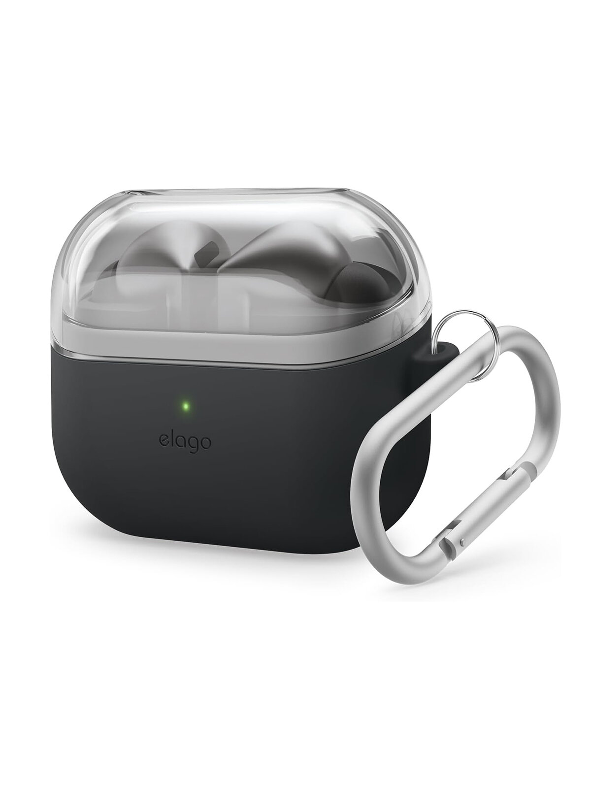 Elago для Galaxy Buds 3/3 Pro чехол Silicone DUO Hang case Clear/Black