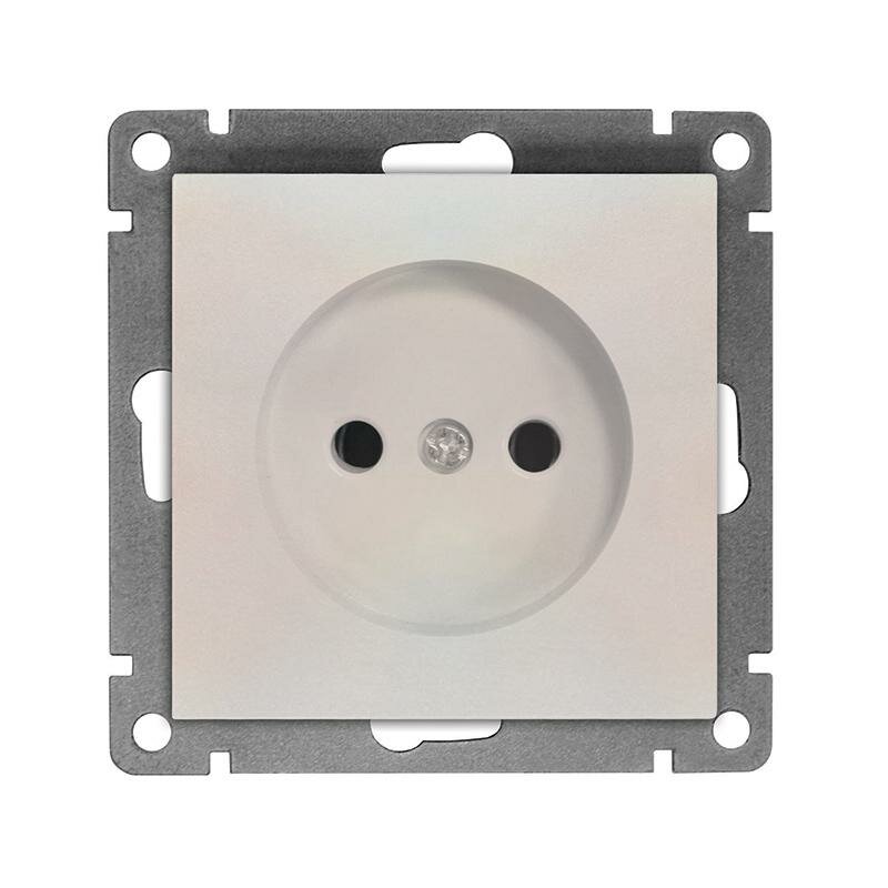 Розетка 1-м СП Афина 16А IP20 без заземл. механизм жемчуж. Universal A0022-OBr