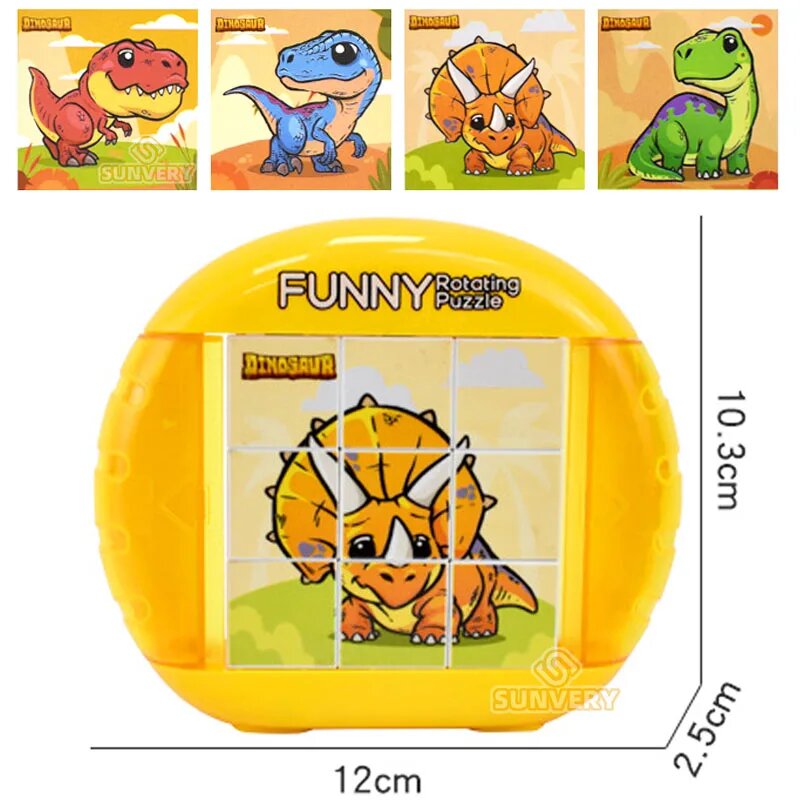 Вращающийся пазл SUNVERY Динозавр 9, 3-8 лет
