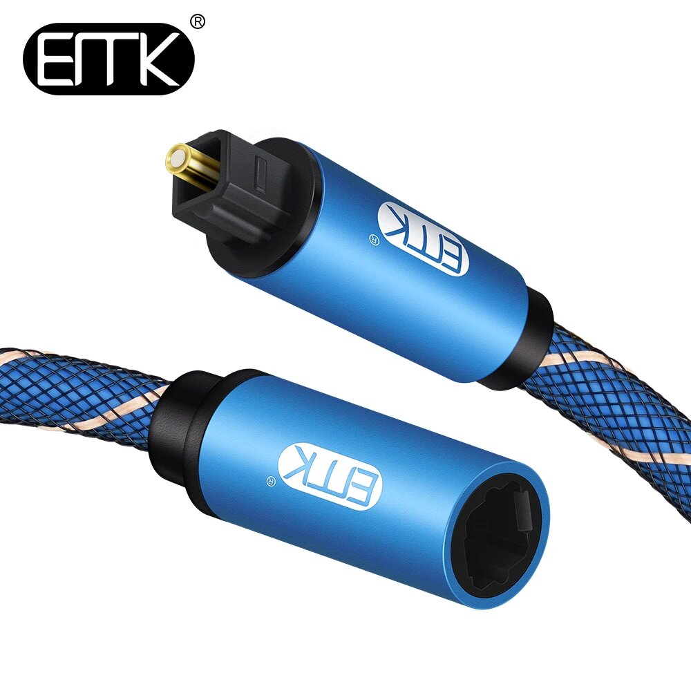 Оптический кабель EMK Toslink 0,5 метра 3 м