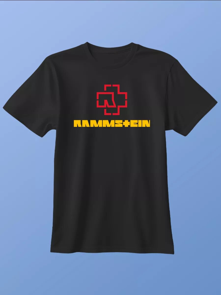 Футболка с принтом rammstein надпись