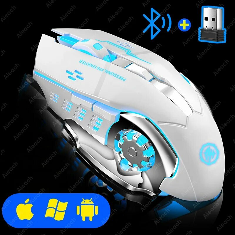 Беспроводная игровая мышь AIEACH White