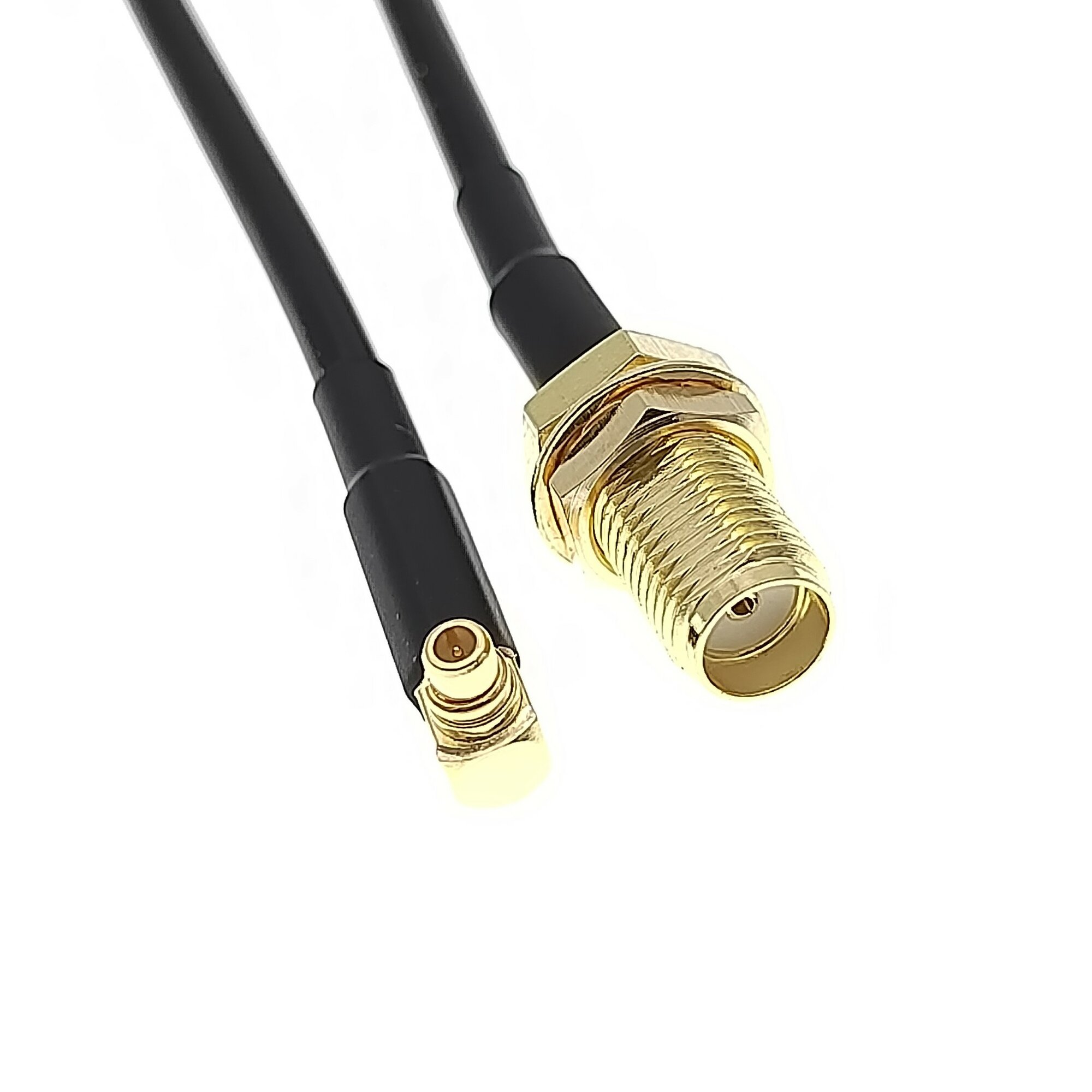 Переходник SMA female - MCX male угловой 15 см пигтейл