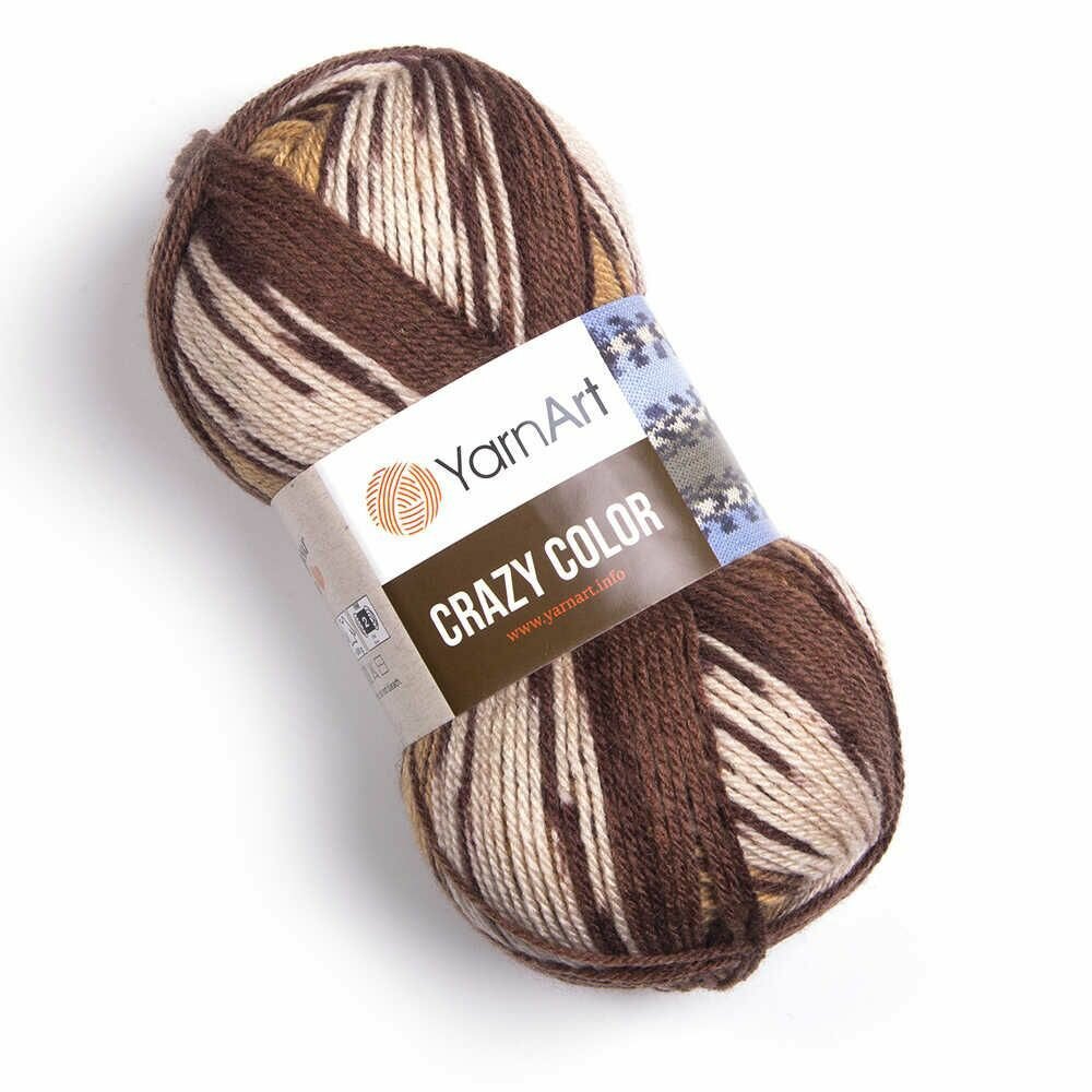 Пряжа YarnArt Crazy Color цвет 138 (100г/260м, упаковка 5 мотков)