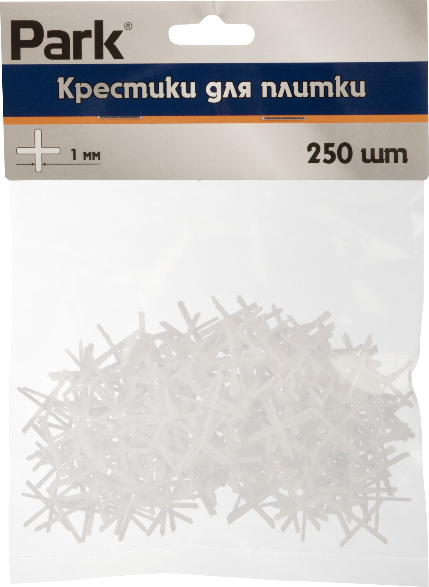 Крестики для кафельной плитки Park, ширина шва: 1 мм, 250 шт.