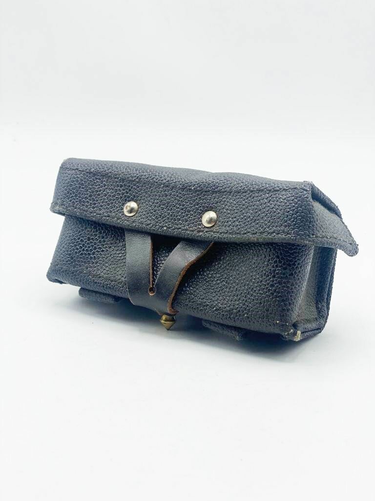 Подсумок СКС, Подсумок для карабина Симонова (кирза) Черный редкий