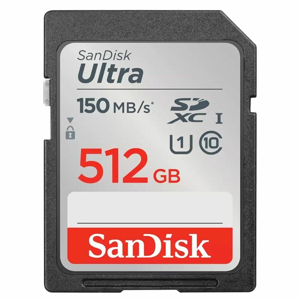 Карта памяти SANDISK ULTRA UHS I 512 GB SD CARD 150 MB/S