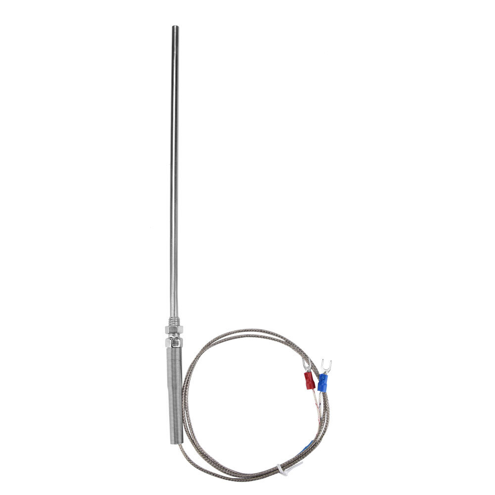 M8 Thread Type K Thermocouple 200mm Probe Temperature Sensor Wire 0-400℃ (1 m)