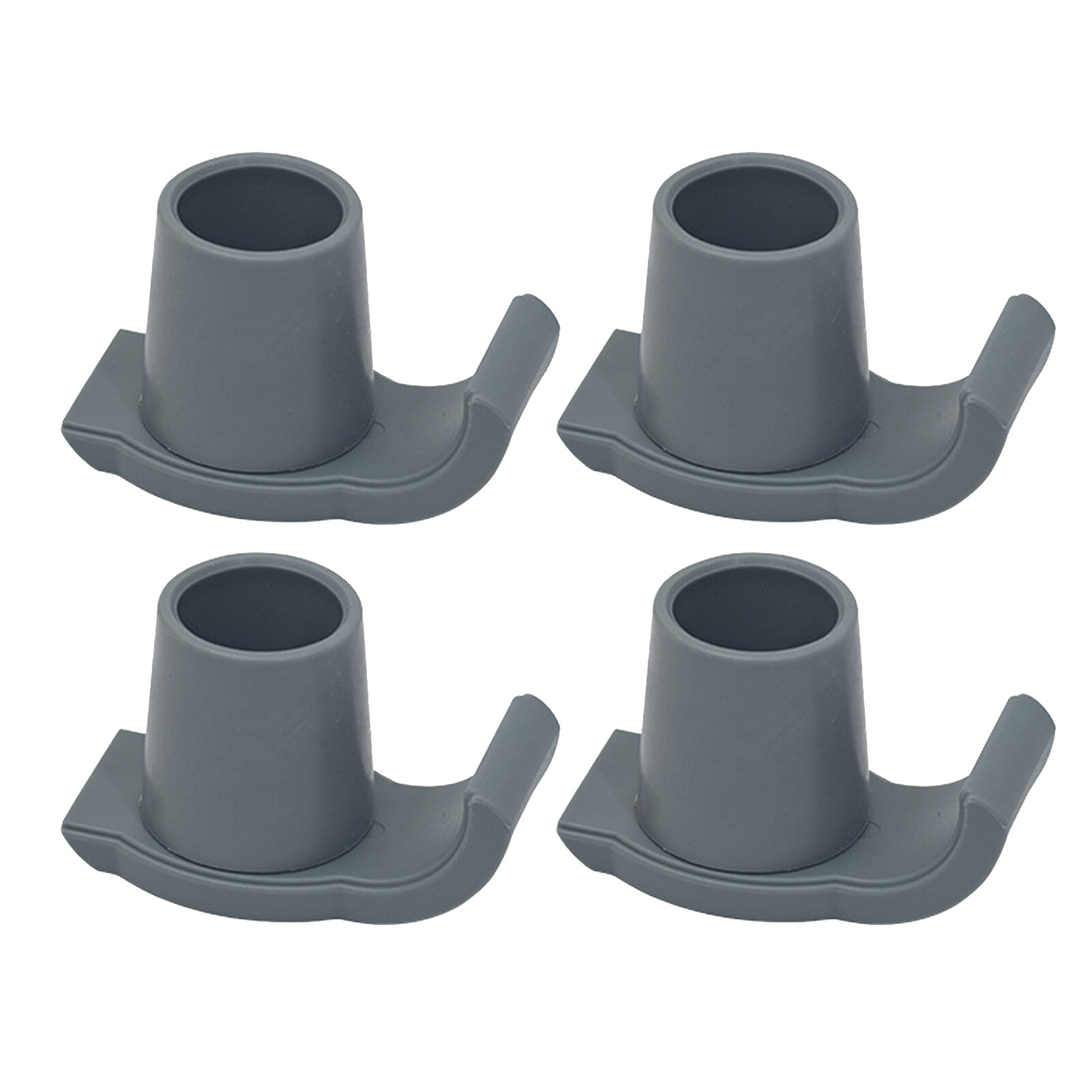 4 Pcs Колесные гели для ходунков из резины Универсальные гели для ходунков Аксессуар для подвижности для пожилых Серый Размер 8x5cm Диаметр отверстия 2.8cm