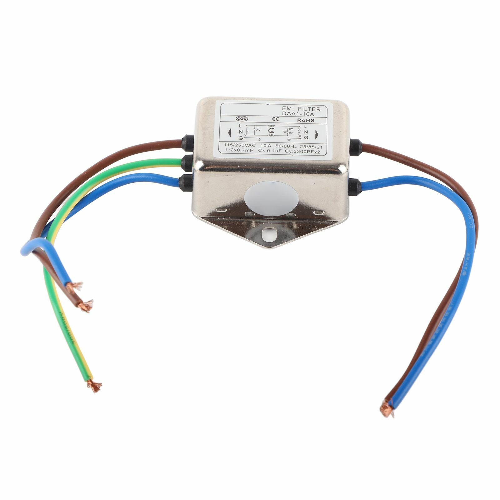 Универсальный однофазный сетевой EMI фильтр AC115/250V