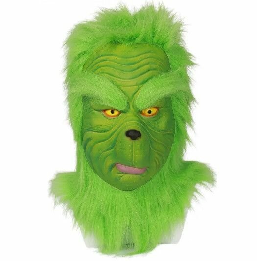 Маска Гринч I-Bright Company, латекс, размер 40-46, светло-зеленая